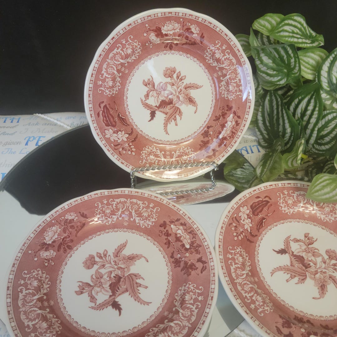 Spode China, Spode Salad Plates, Pink Camilla, Fine China Plates ...