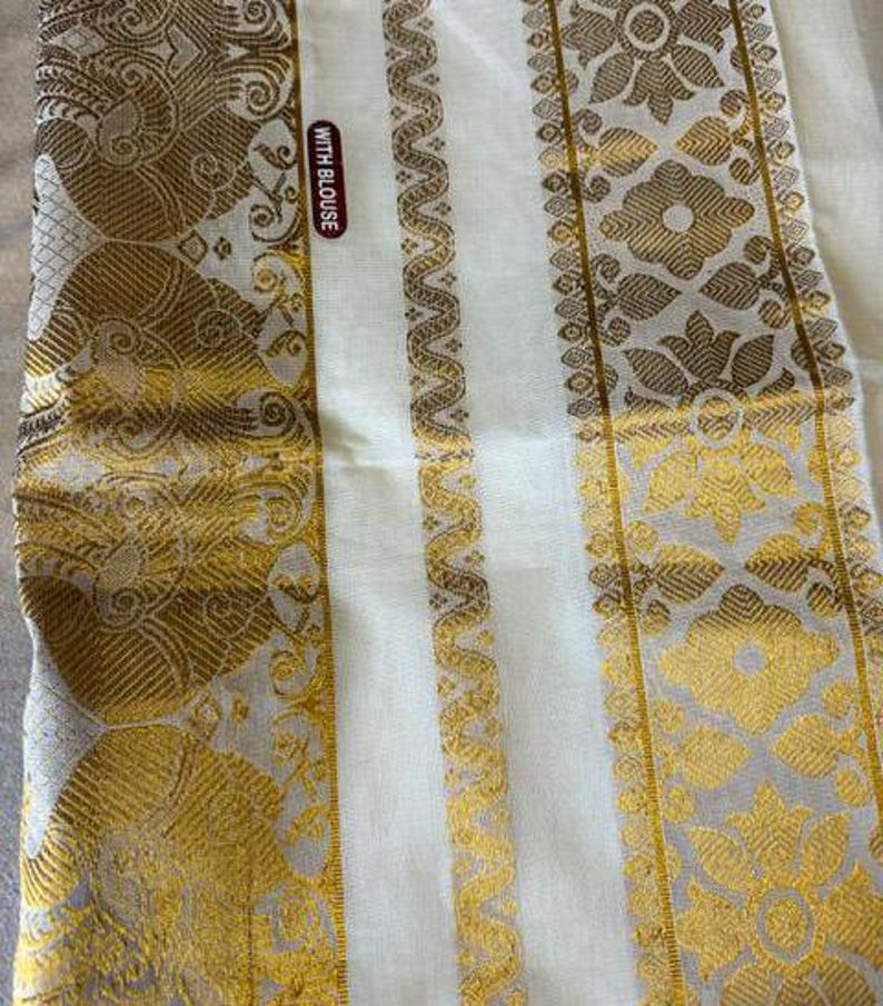 Kerala Kasavu Saree - Etsy