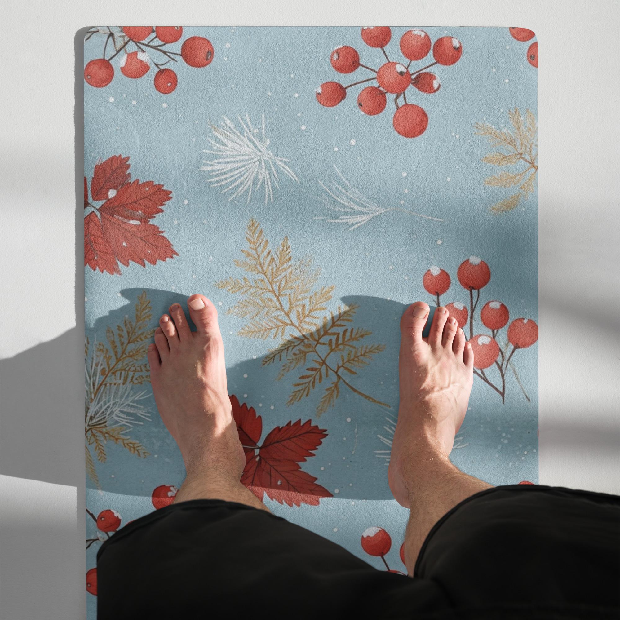 Christmas Spirit Yoga Mat, Holiday Pilates Gift, Festive Exercise Mat ...