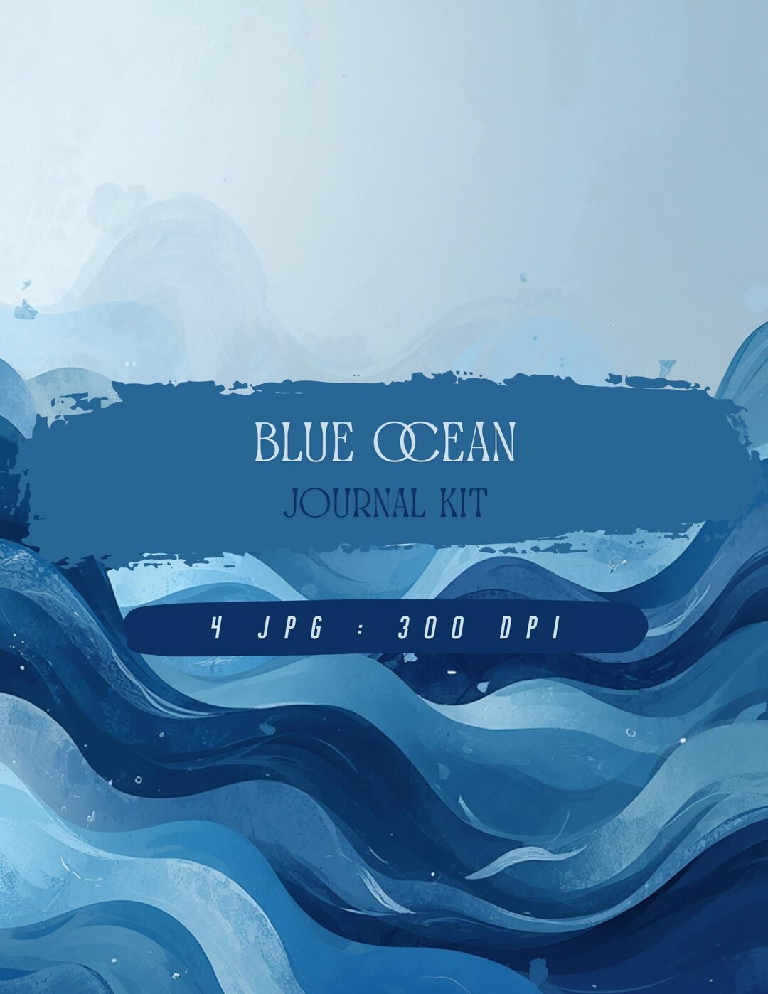 Blue Ocean Journal Kit, Wallpaper, Background, Scrapbook Paper ...