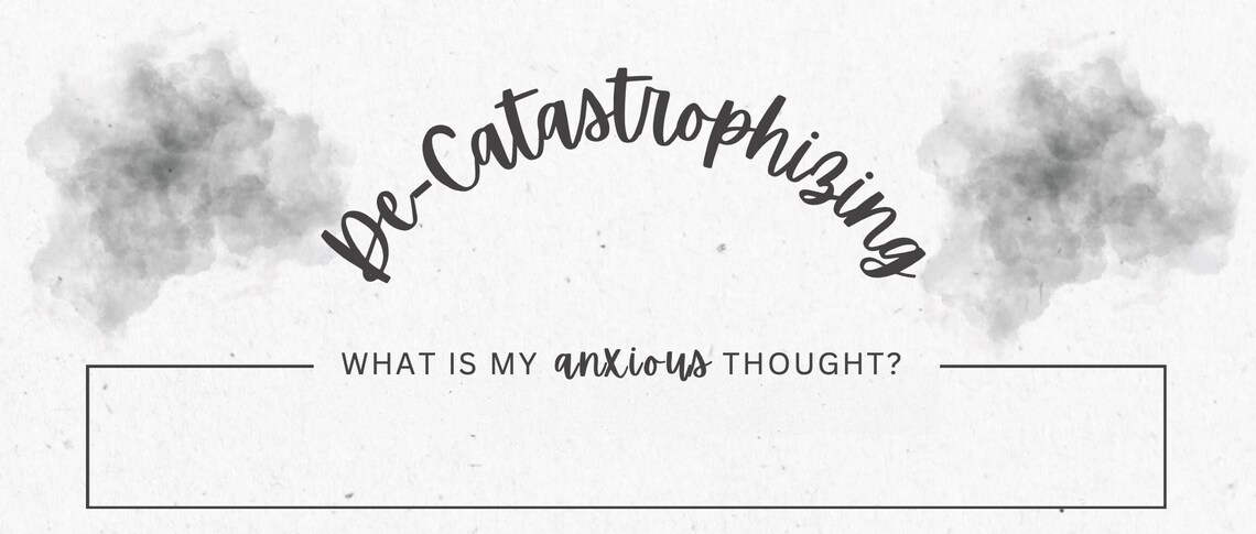 De-catastrophizing Worksheet - Etsy