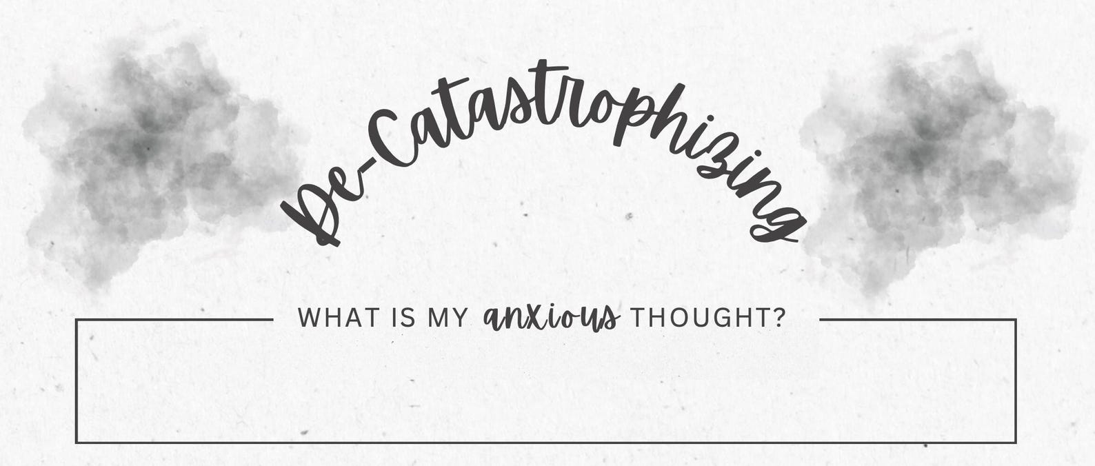 De-catastrophizing Worksheet - Etsy