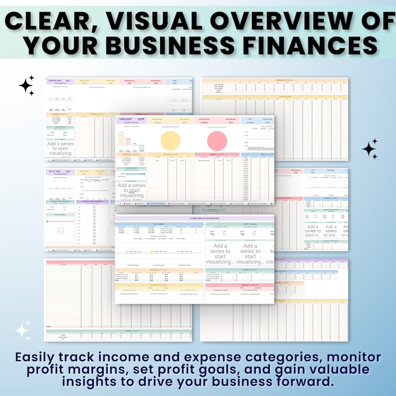 Easy Bookkeeping Spreadsheet for Small Business Profit and Loss, Sales ...