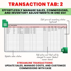 Vehicle Inventory Sales Tracker: Excel & Google Sheets (digital ...