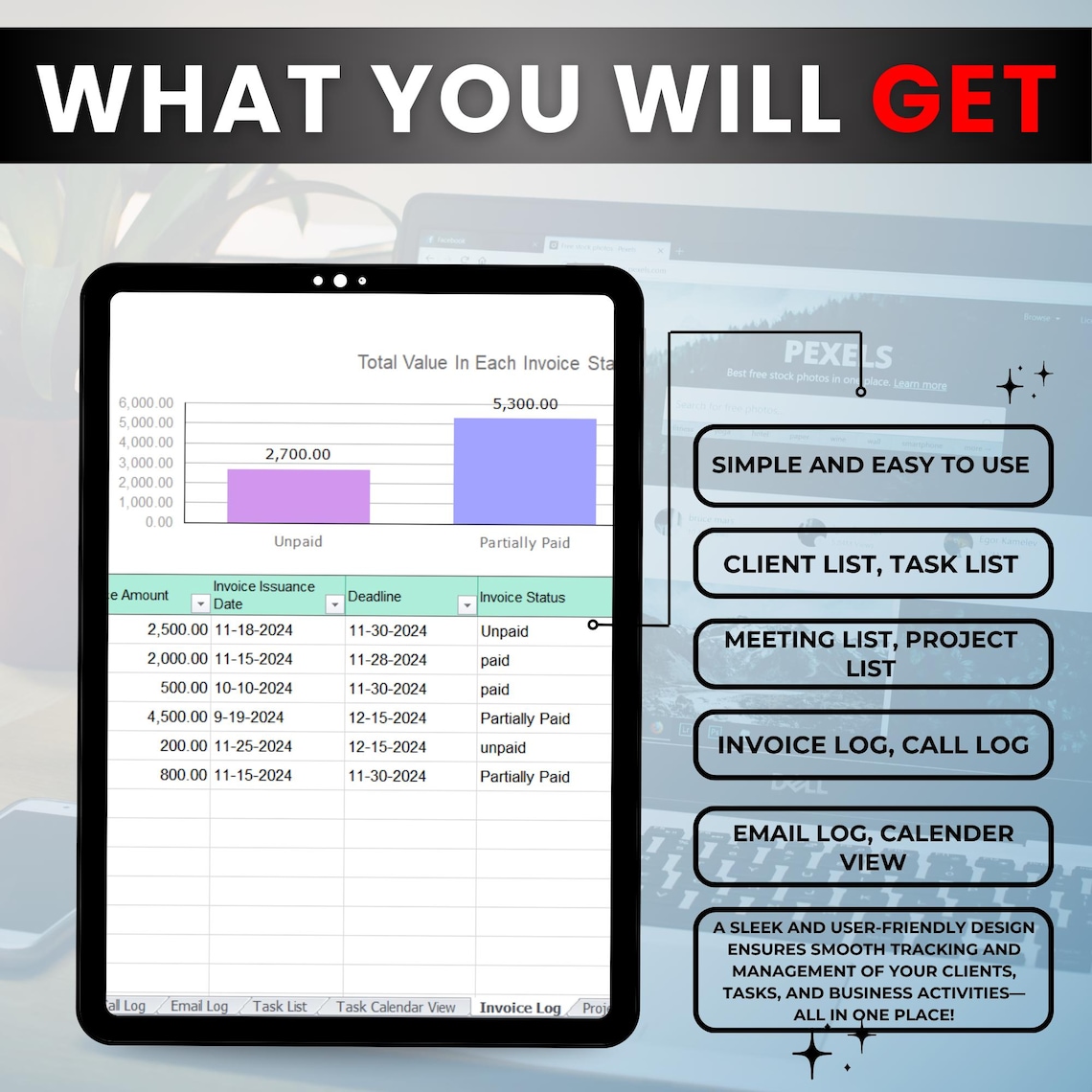 Small Business CRM Dashboard Template | Excel Client Tracker & Lead ...