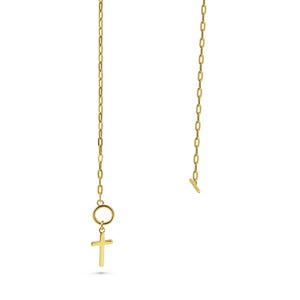 Minimalist Gold Cross Necklace for Women, Sterling Silver Necklace for ...