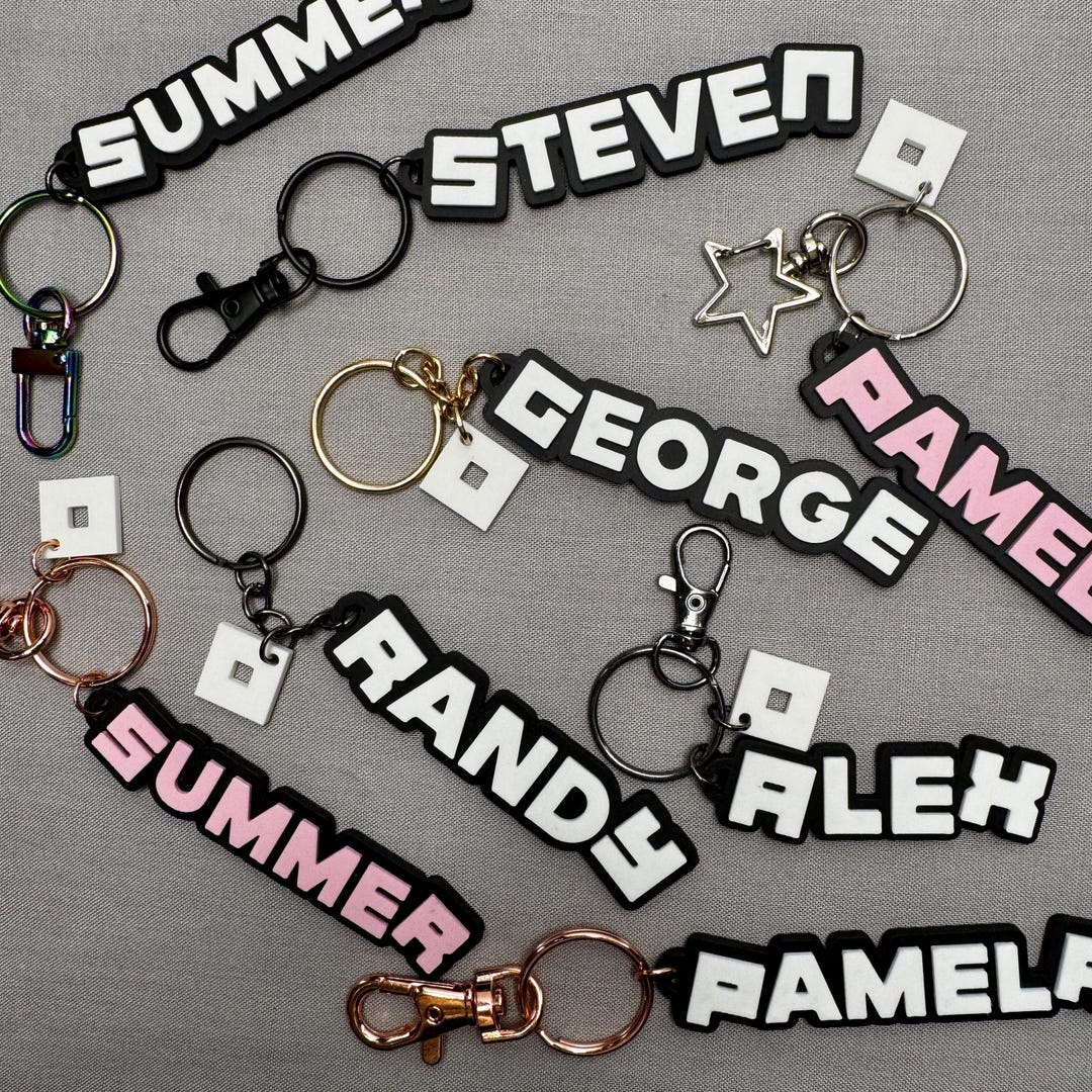 Personalized Roblox Keychain: 3D Printed Custom Name Tag - Etsy