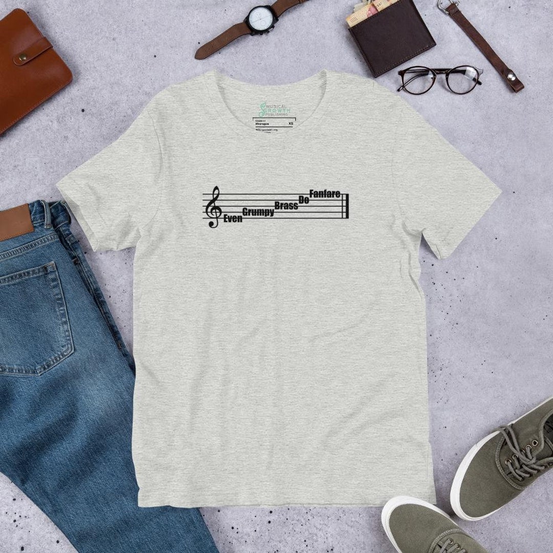 Music Humor Treble Clef Shirt, Funny Cotton Unisex Classic Tee Gift ...