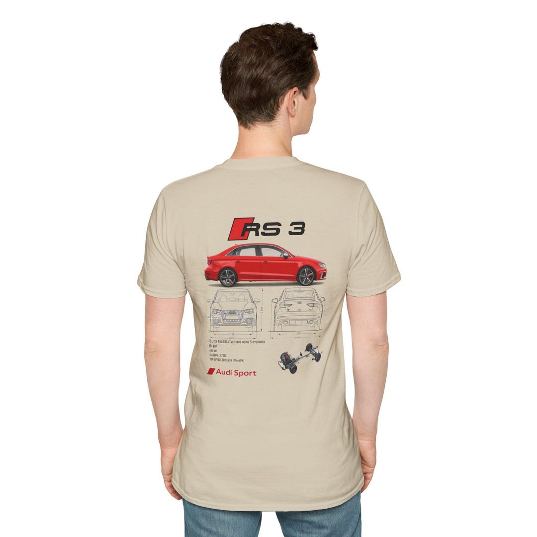 Audi RS3 T-shirt Car Enthusiast T-shirt, Graphic Tee for Auto Lovers ...