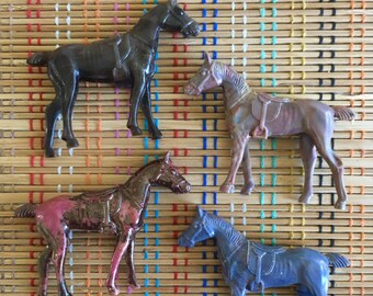 Plastic toy horses | Etsy