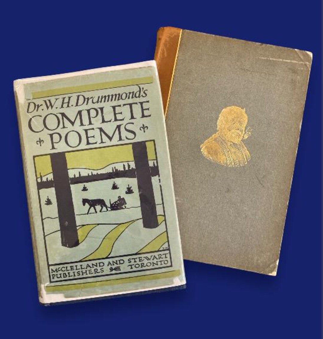 French Canadian Poetry Books - Antique Classics, Set of Two - Dr. W. H ...