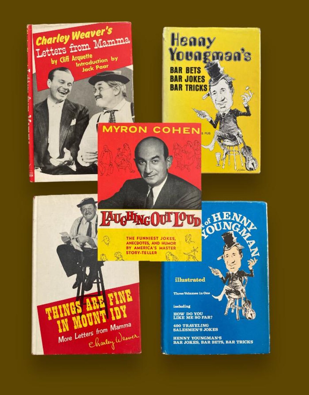 Classic Comedian Vintage Book Lot: Mid-century Icons 5 HB Comedy Books ...