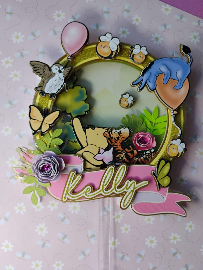 Cake Topper Winnie the Pooh / Winnie the Pooh Birthday Decorations ...