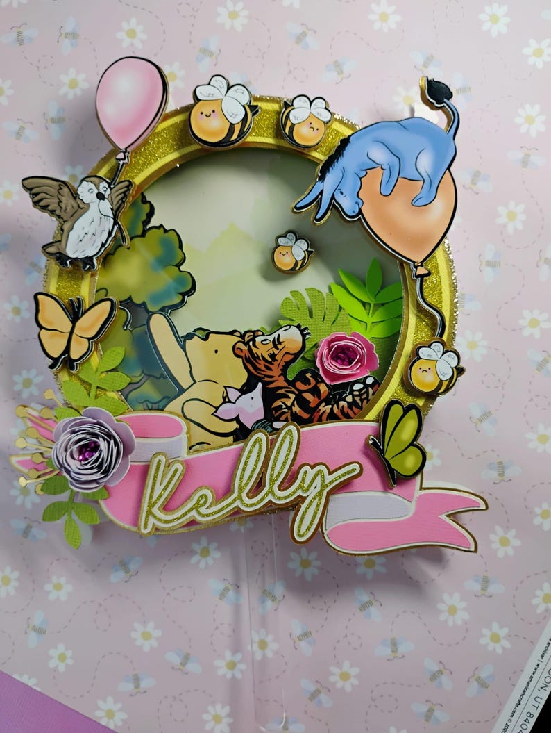 Cake Topper Winnie the Pooh / Winnie the Pooh Birthday Decorations ...