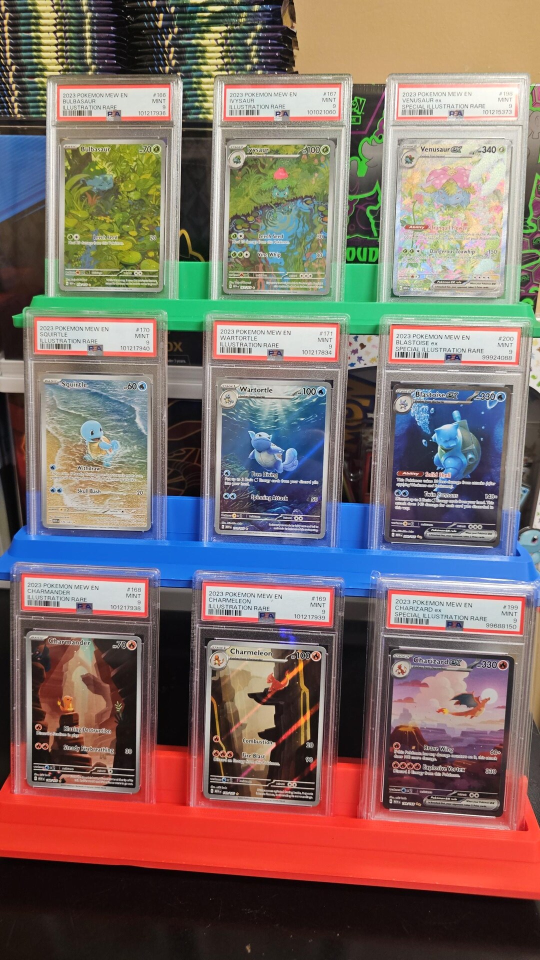 Graded Cards Display Stand. Holds 9 Cards Pokemon, MTG, Sports, One ...