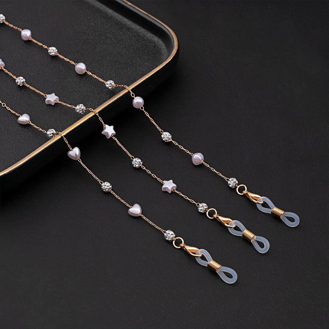 Hollow Inlay Eyeglass Chains for Women, Eye Glasses Strap Around Neck ...