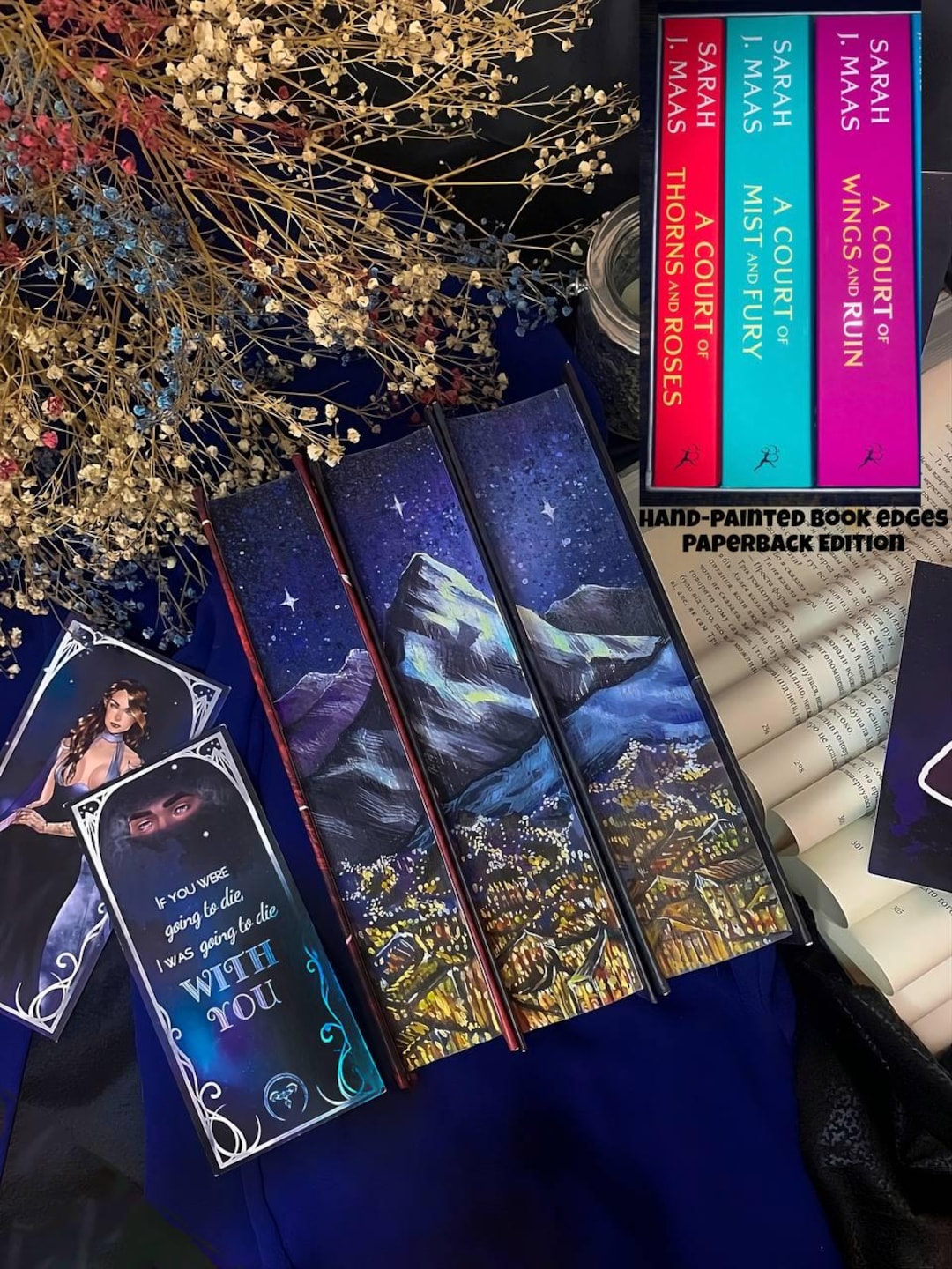 ACOTAR Paperback Fore-edge Painted Book Set | Velaris Edition | A Court ...