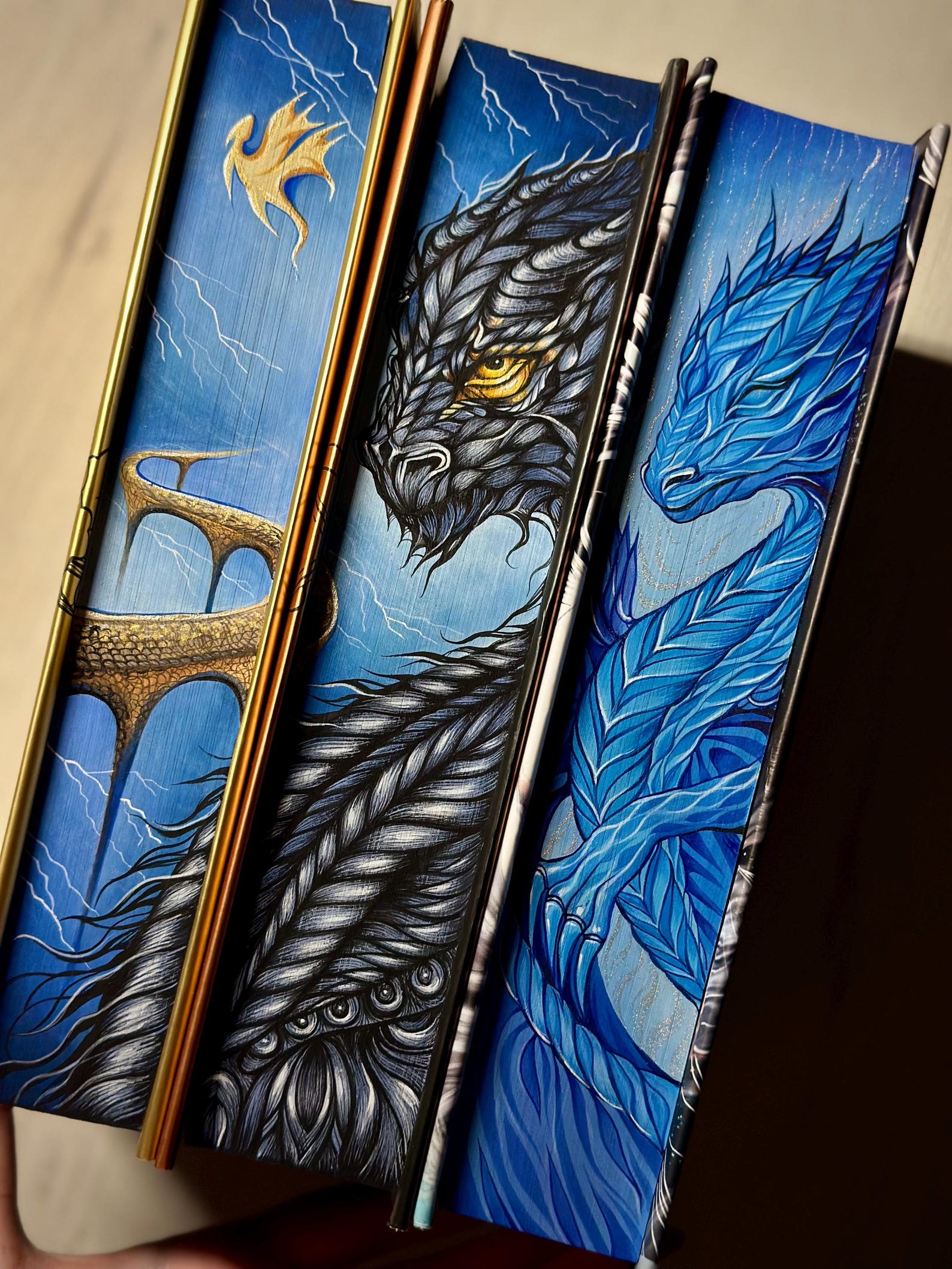 When the Moon Hatched Hand-painted Edges, Fantasy Books With Sprayed ...