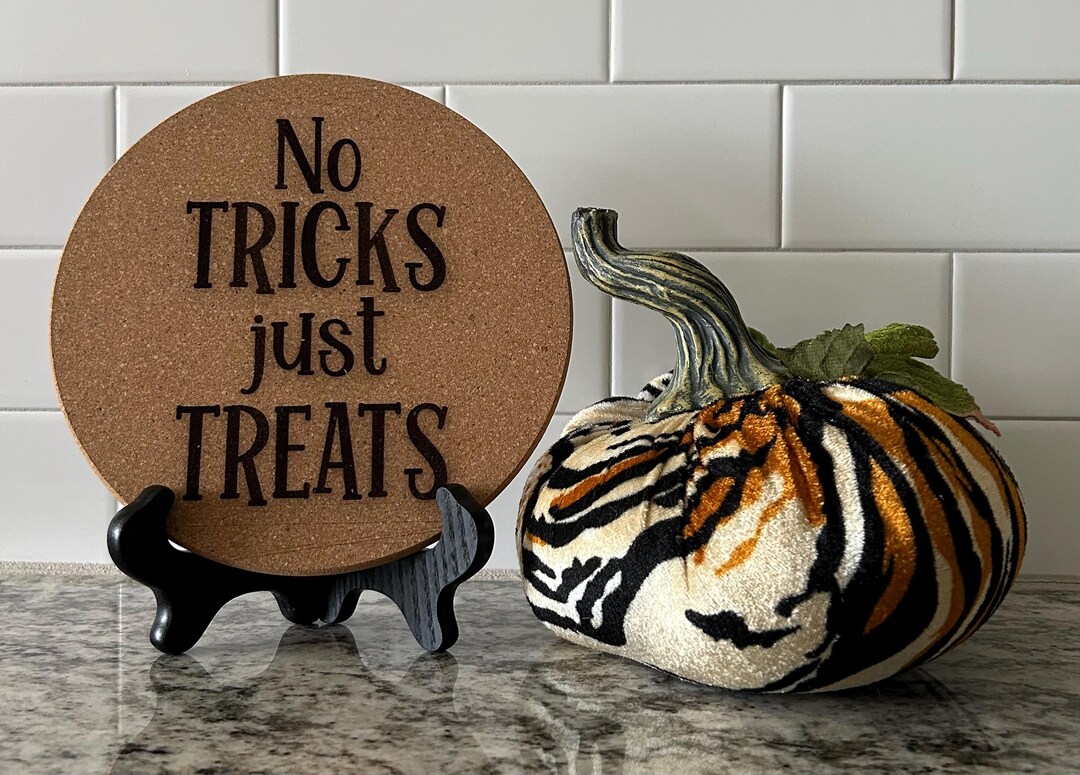 Laser Engraved Cork Trivet: Halloween Decoration Hot Pad - Etsy