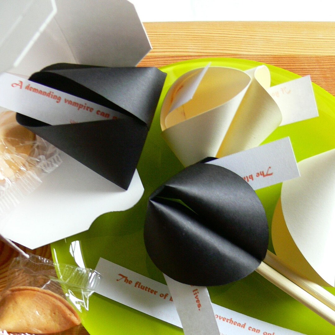 Spooky Paper Fortune Cookies - Set of 12 - Etsy