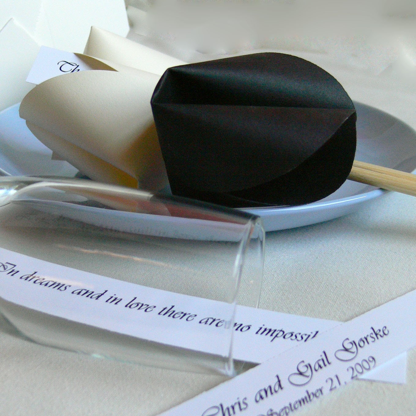 Wedding Paper Fortune Cookies - Set of 10 - Etsy