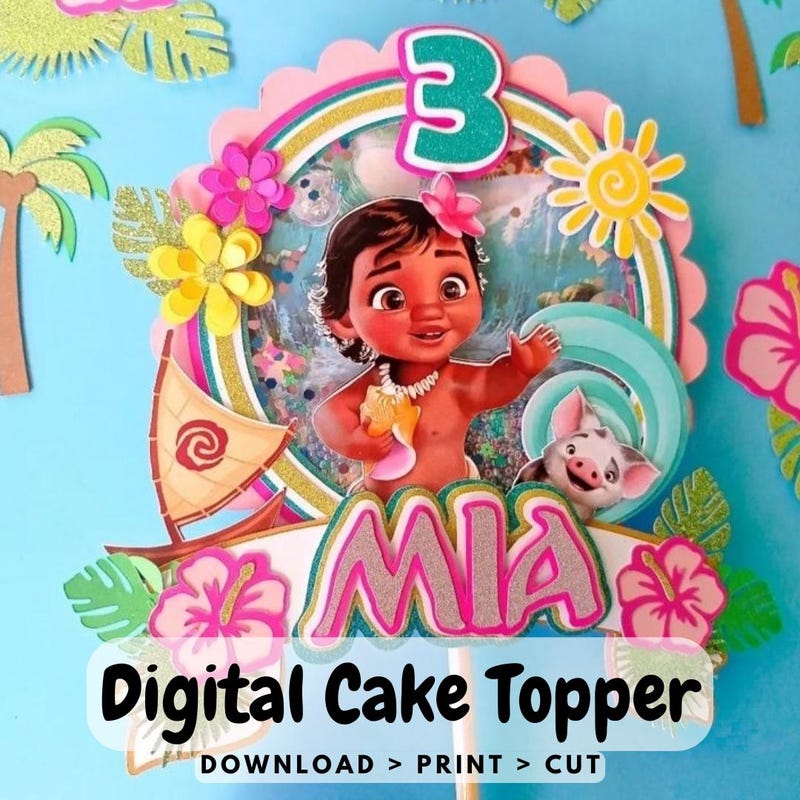 Moana Cake Topper - Etsy