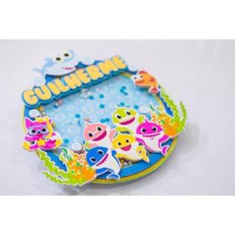 Baby Shark Cake Topper DIY Party Decoration Silhouette - Digital File ...