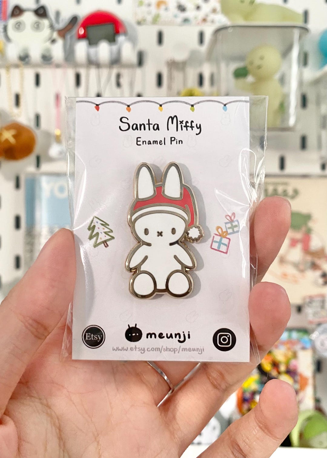 Santa Miffy Enamel Pin - Etsy