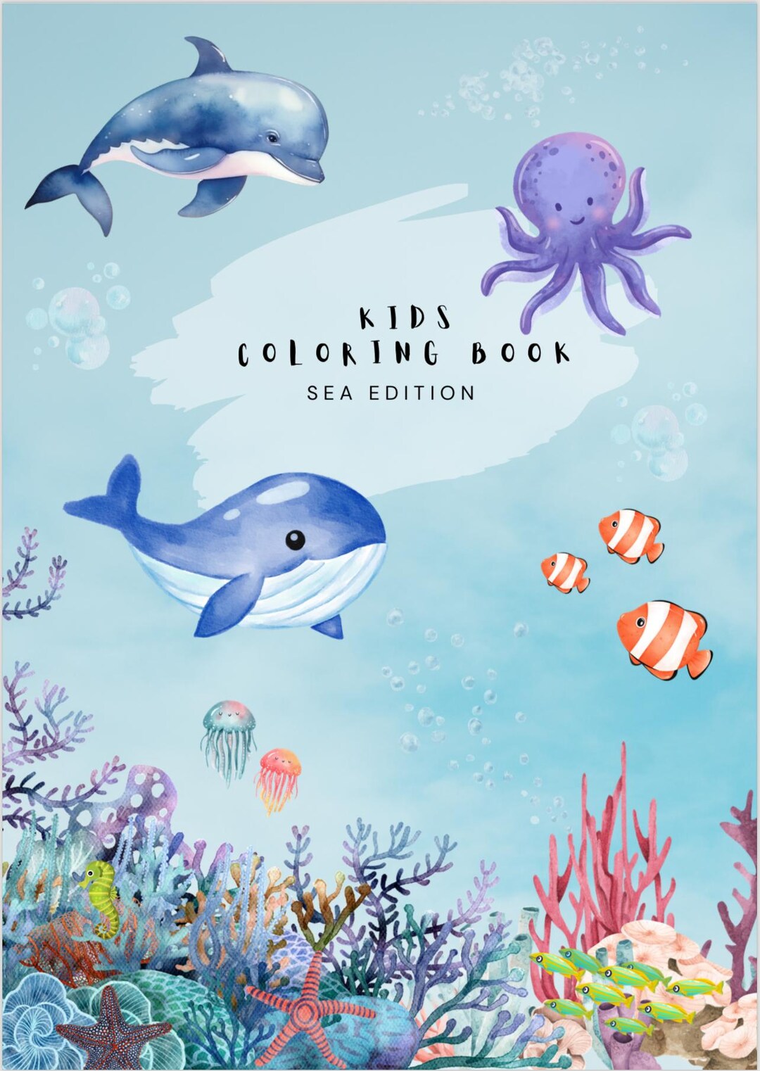 KIDS COLORING BOOK| Sea Edition - Etsy