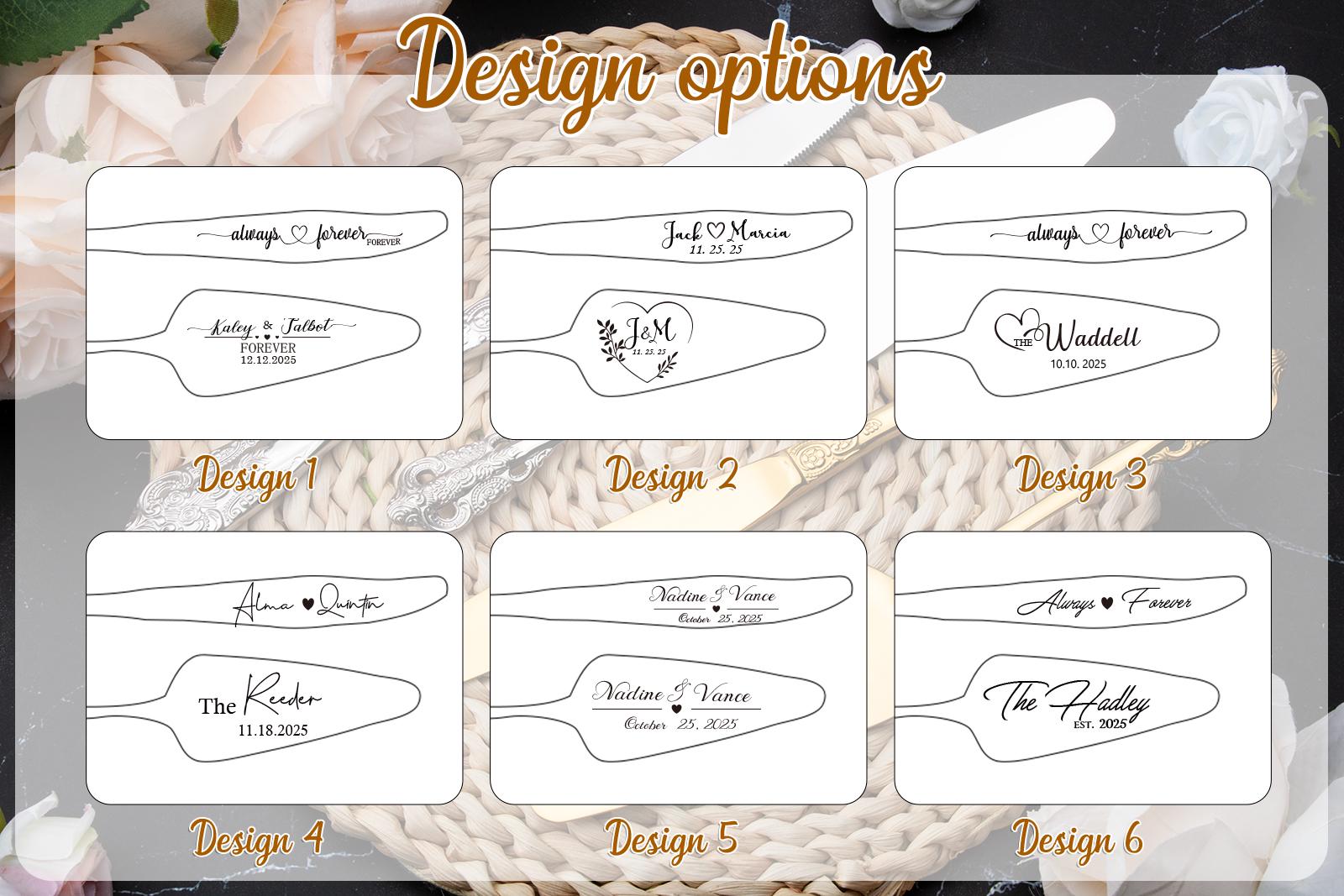 Personalized Wedding Cake Cutting Set, Custom Name Cake Knife Gift ...