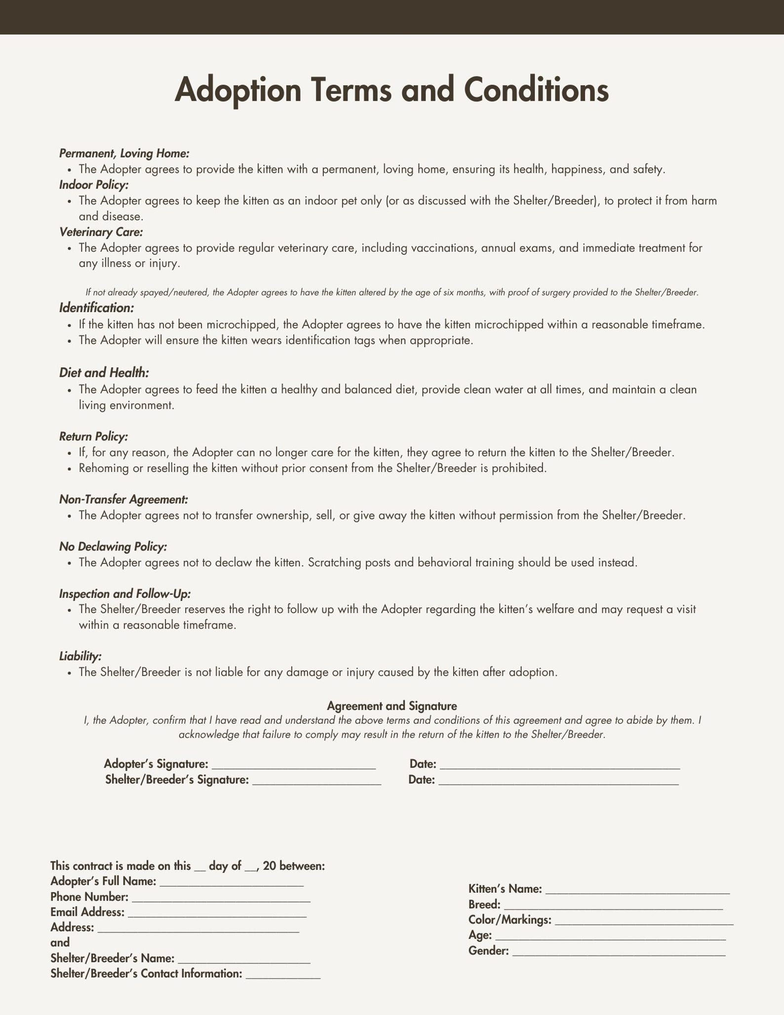Editable Pet Adoption Contract Template: Customizable Agreement (canva ...