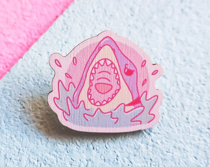 Shark Wooden Pin - Etsy