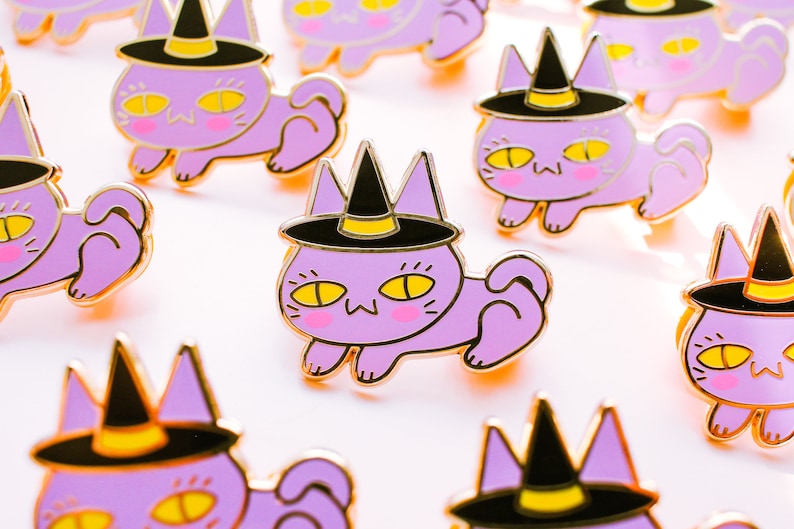 Halloween Spooky Enamel Pins - Series 2 - Witches and Cats (your Choice ...