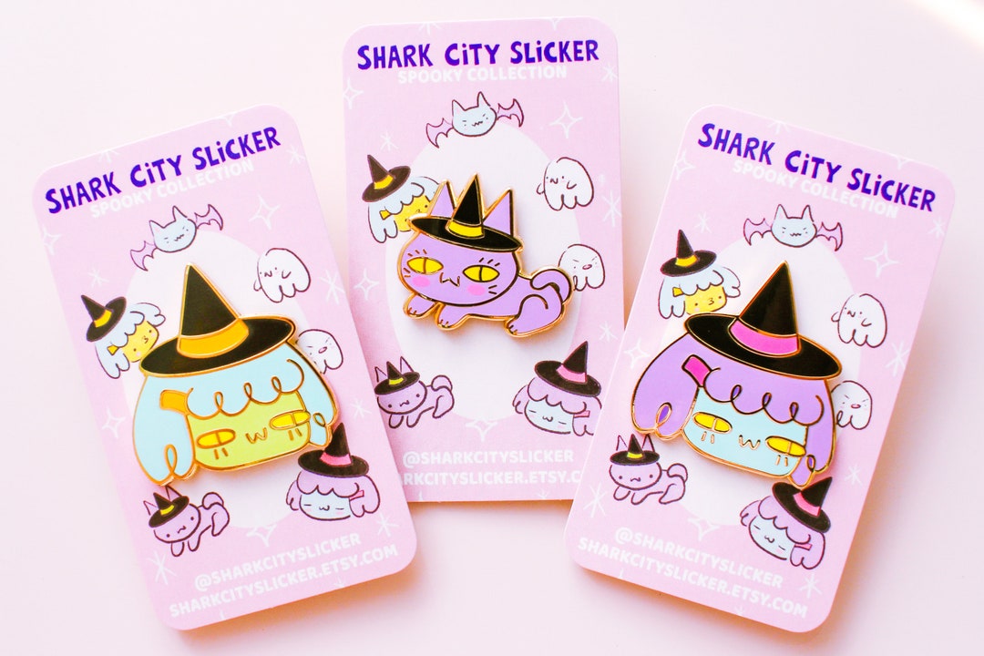 Halloween Spooky Enamel Pins Series 2 Witches and Cats your Choice of ...