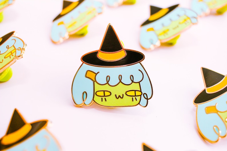 Halloween Spooky Enamel Pins - Series 2 - Witches and Cats (your Choice ...