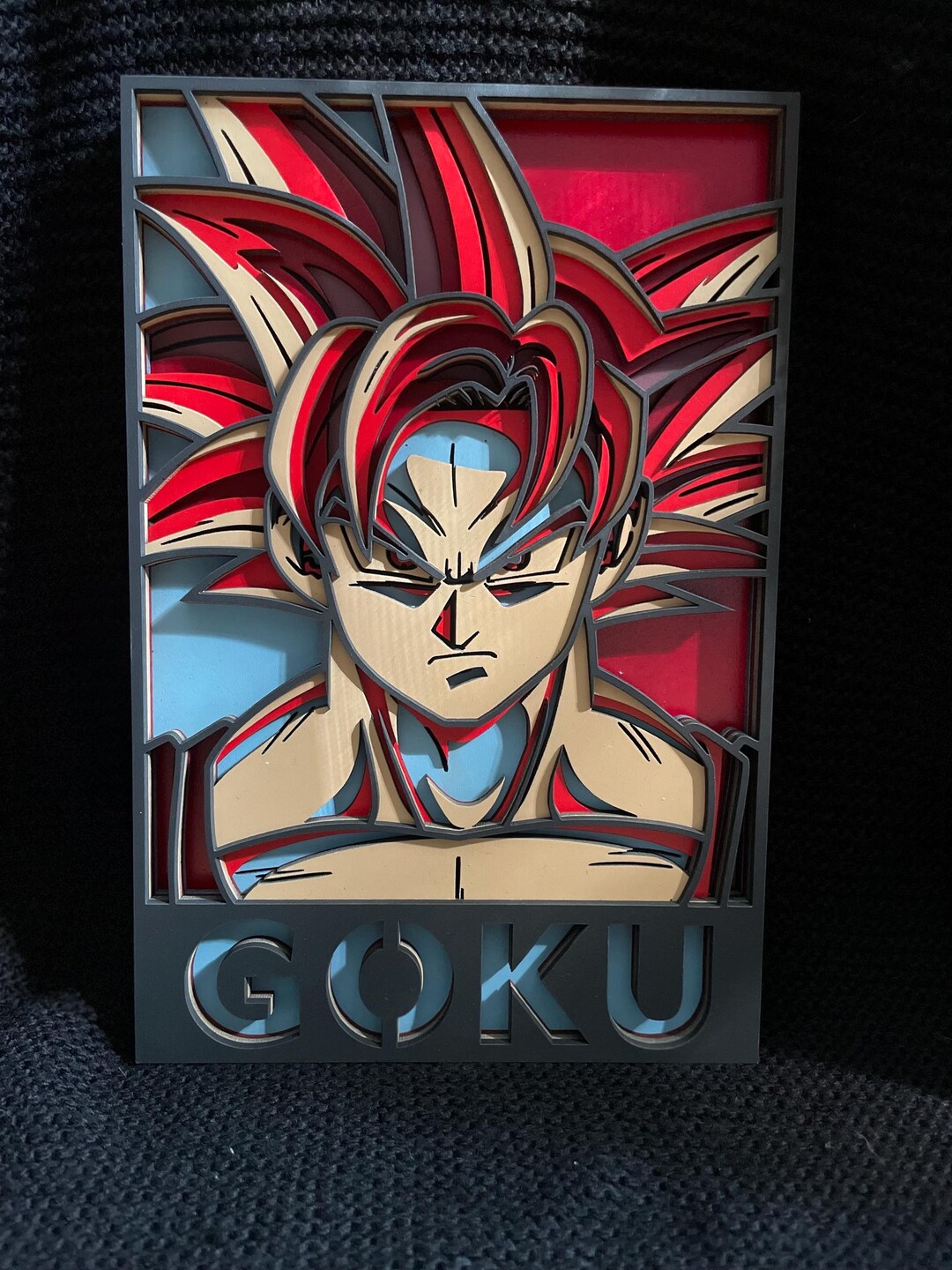 Dragon Ball Goku Anime Wooden 3D Decor Portrait - Etsy
