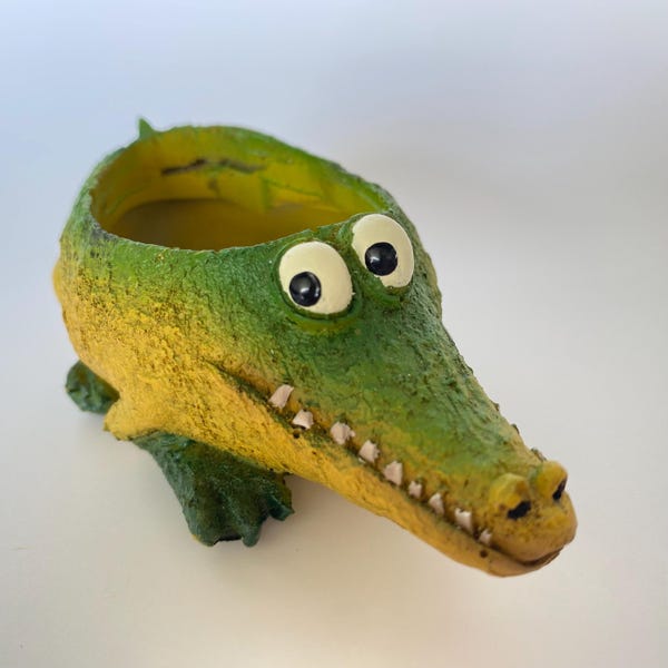 Alligator Planter - Etsy