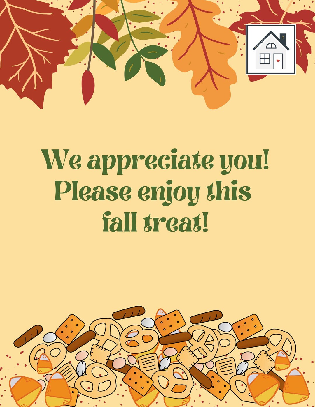 Fall Trail Mix Bar, Teacher/staff Appreciation Printable 8.5x11 ...