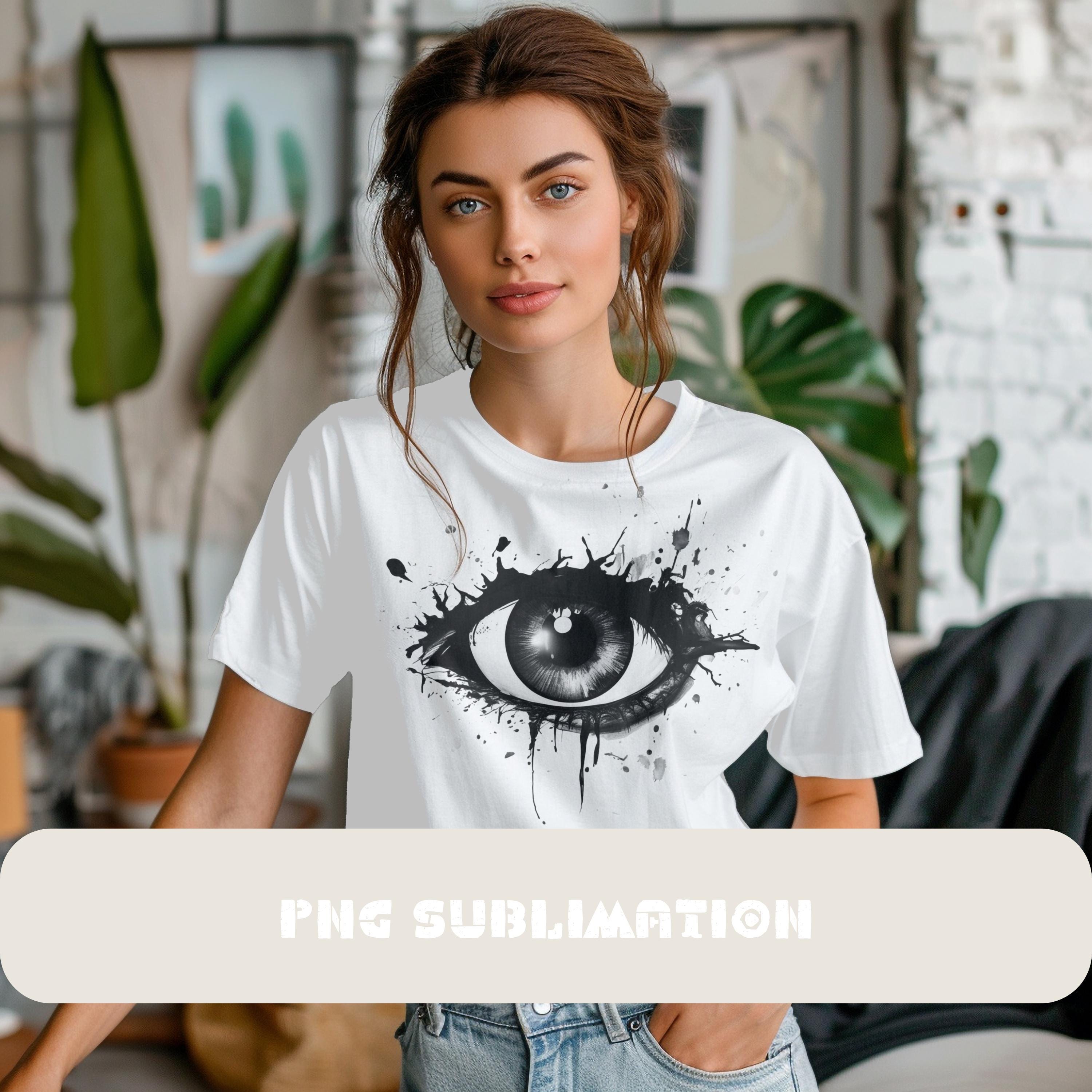 Abstract Eye Art Print PNG, Digital Eye Illustration for Sublimation ...