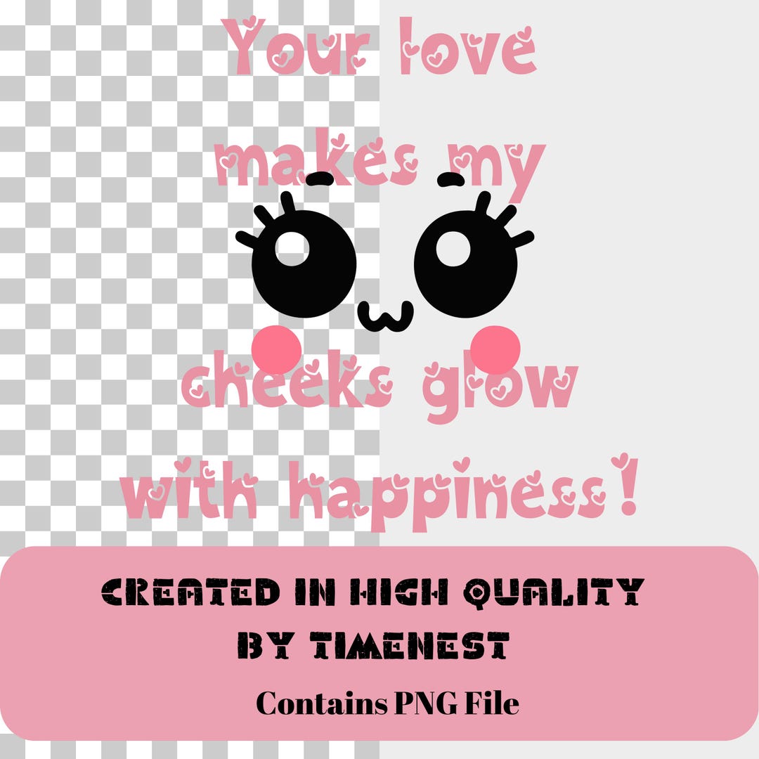 Valentine’s Day Sublimation PNG Design, Cute Kawaii Printable Art ...
