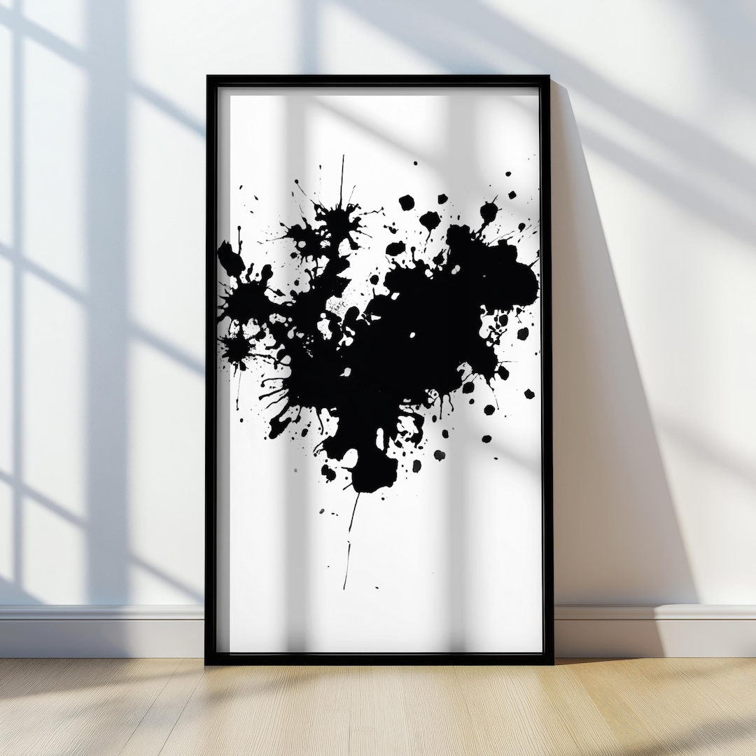 Ink Blot Art | Minimalist Digital Art With Ink Stains & White Paper ...