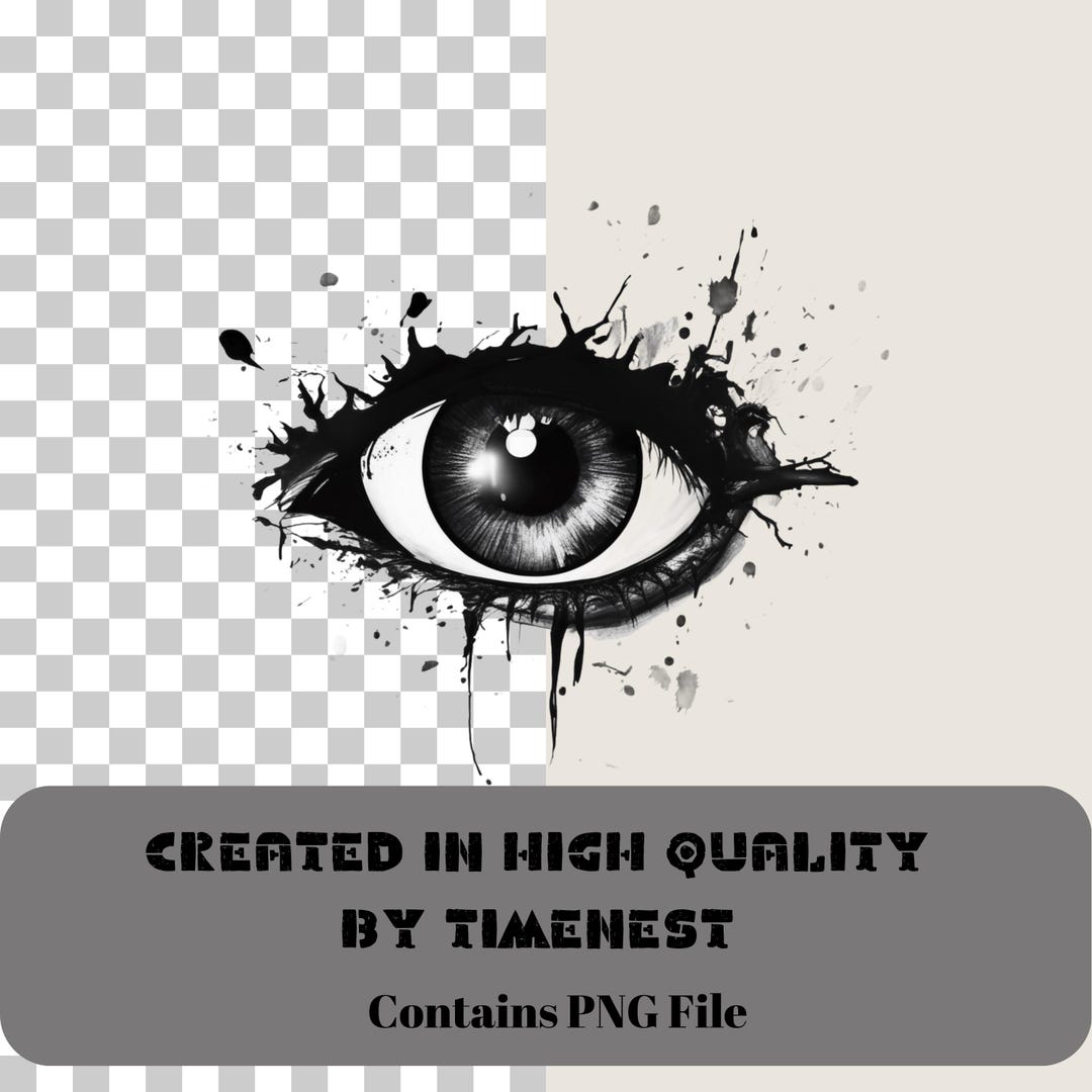 Abstract Eye Art Print PNG, Digital Eye Illustration for Sublimation ...