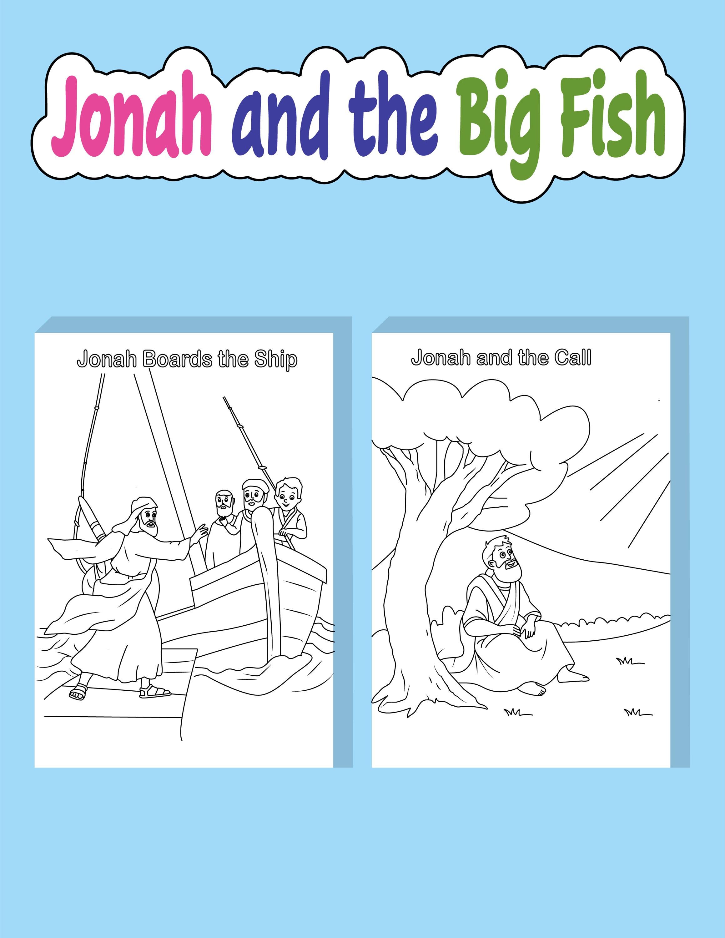 Jonah and the Big Fish Coloring Book: Bible Story Art (PDF Download) - Etsy