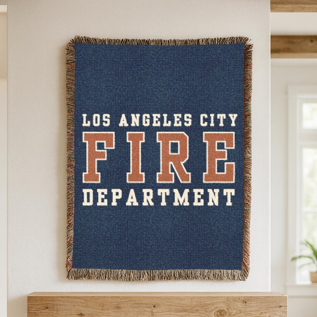 Custom Fire Department Woven Cotton Throw Blanket - Etsy