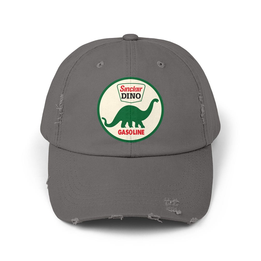 Retro Vintage Sinclair Dino Unisex Distressed Cap - Etsy