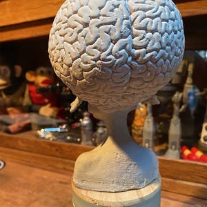 Alien Martian Head Sculpture (MARS ATTACKS!) Plaster Cast 7" Tall - Etsy