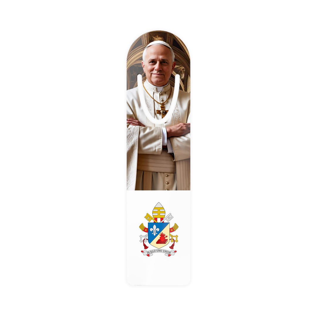 Pope Leo XIV Bookmark With Papal Coat of Arms - Etsy UK
