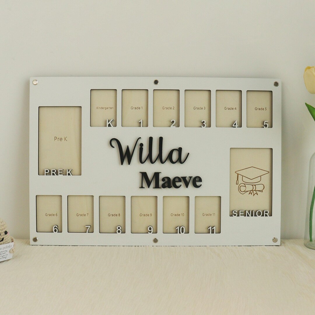 Personalized School Years Picture Frame,custom School Years Photo Frame ...