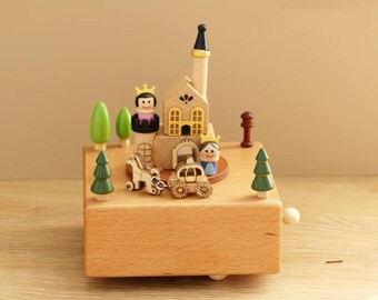 Handcrafted Music Box, Wooden Music Box, Gift Music Box, Classic Music ...
