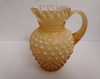 Fenton Hobnail Pitcher | Etsy